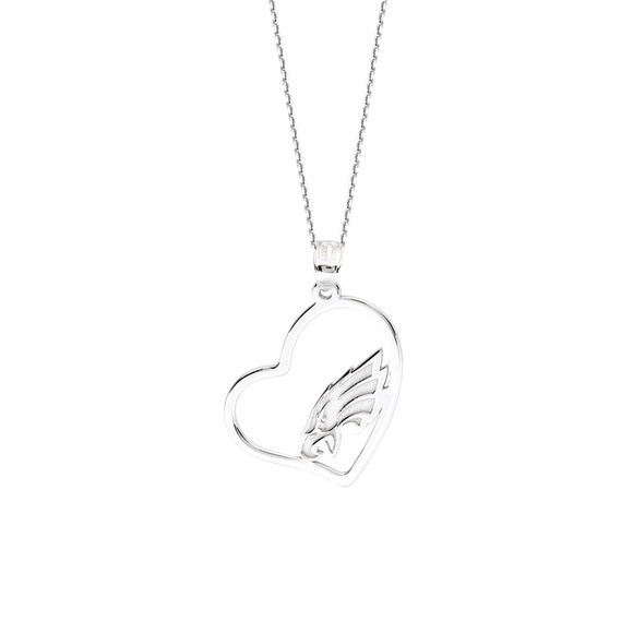 Jewelry | Nfl Philadelphia Eagles Heart Necklace Silver | Poshmark